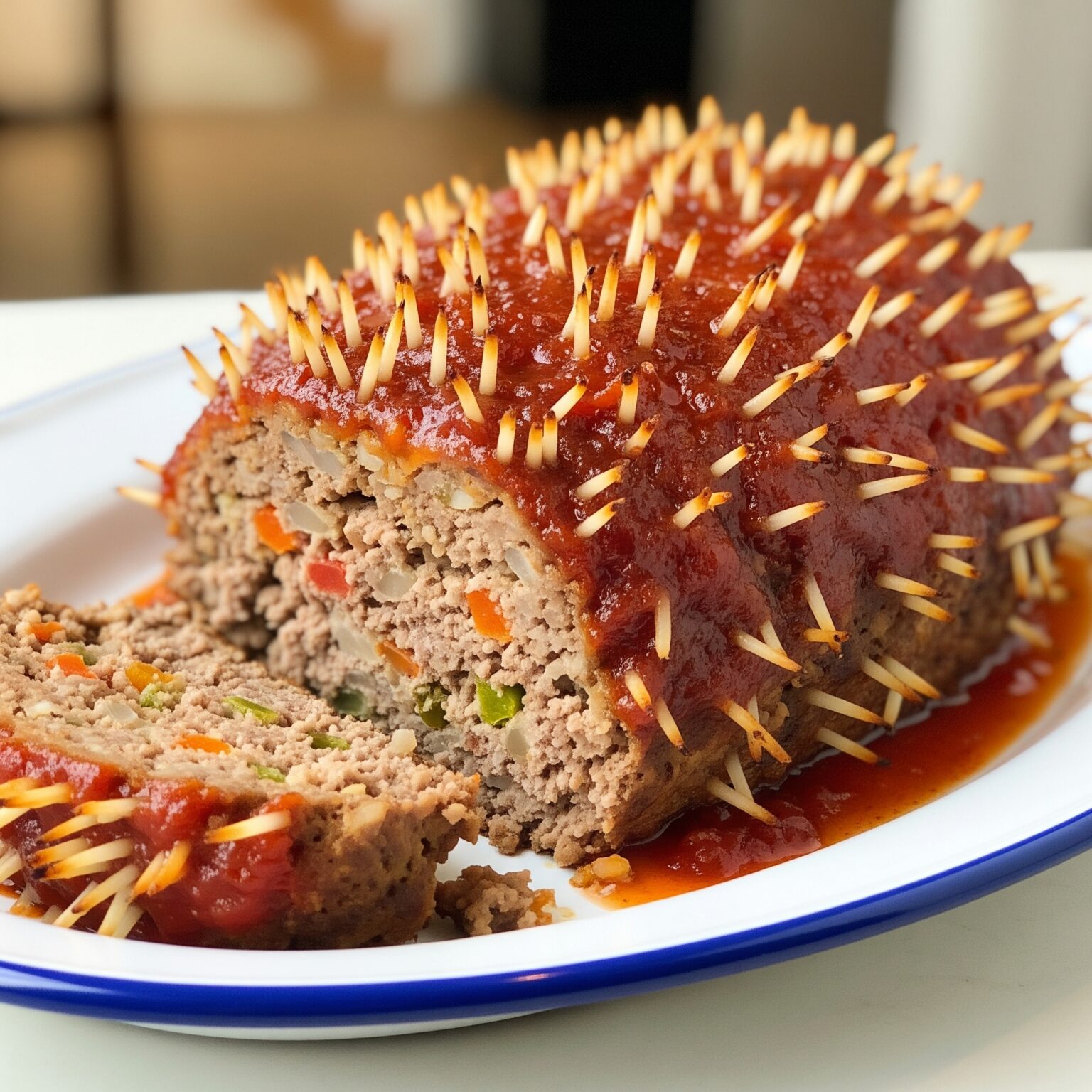 Porcupine Meatloaf - Funny Kitchen